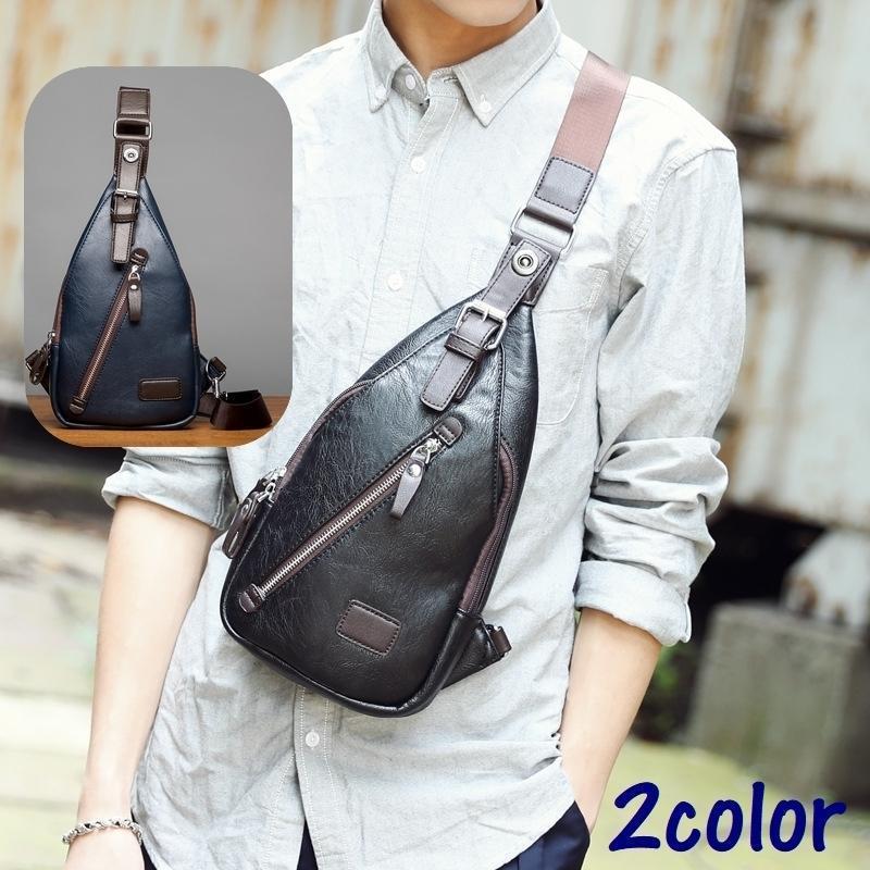 メンズ用のおしゃれなボディバッグです。多収納なのもうれしいポイント◎無地なので、どんな洋服とも相性抜群♪ショルダーバッグにしたり、斜めがけバックにしたりとっても重宝するかばんですね。【サイズについて】画像をご参照ください。【素材について】合...