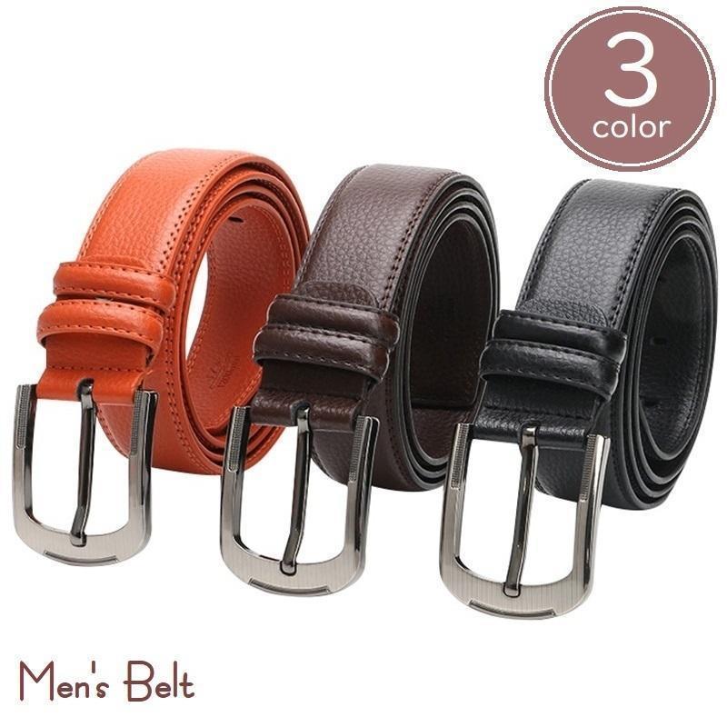 シンプルなデザインのメンズ用ベルトです。普段使いはもちろん、ビジネスシーンにもおすすめです◎3種類のカラーからお選びください。【サイズについて】画像をご参照ください。【素材について】合成皮革【カラーについて】生産ロットにより柄の出方や色の濃...
