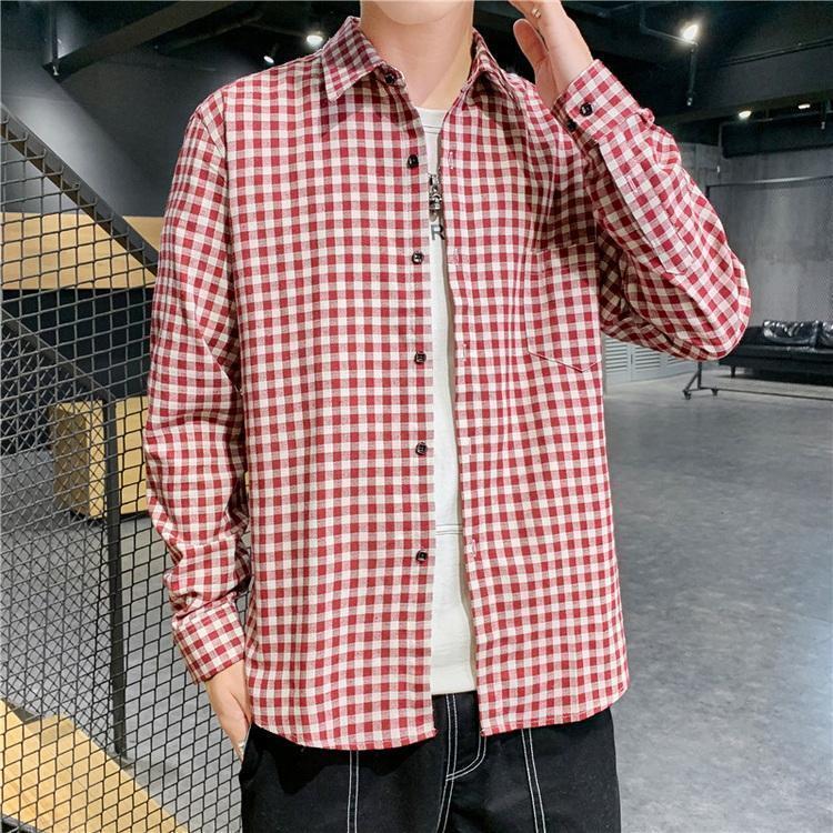 チェックシャツ メンズ 秋服 秋物 トップス シャツ カジュアルシャツ トップス チェック柄 長袖 ファッション[素材]66.3％ポリエステル30.7％綿3％レーション[原産国] 中国※イメージ画像にて着用していますtシャツや飾りなどは含み...