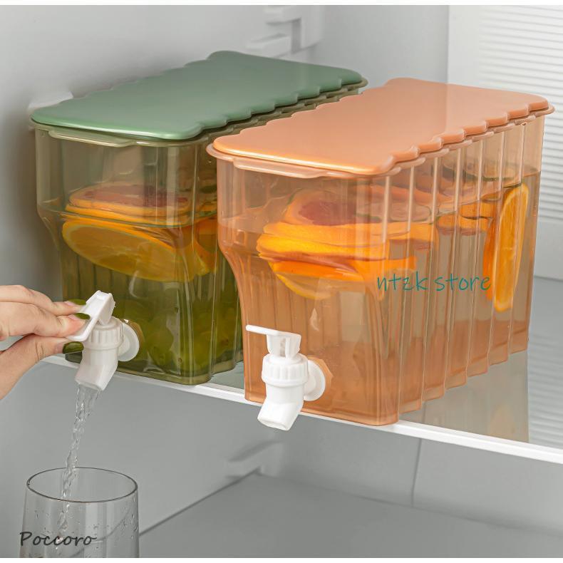 商品名:冷水筒 麦茶ポット 蛇口付き 3.6L 大容量 冷水ポット ドリンクサーバー 横置き ウォータージャグ キャンプ 家庭用 広口 商品説明:冷蔵庫 ポット ピッチャー 蛇口付き サイズ:3.6L サイズについての説明:【サイズ】縦28...