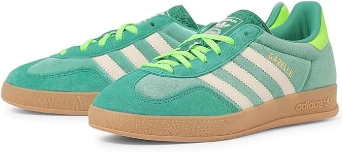 (アディダス オリジナルス) adidas Originals ガゼル インドア 通勤通学 ストリートファッション レディース WOMENS GAZELLE INDOOR W JI2715 SEMICOAT GREEN × CREAM WH...