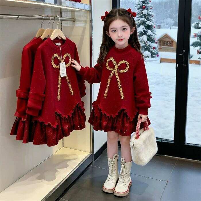 韓国子供服 ワンピース キッズ スウエット トップス ボトムス 女児 ベビー服 ガールズ 姉妹 双子 誕生日 プレゼント 上品 ナチュラル ゆったり シンプル お祝い お出かけ お呼ばれ お食事会 通学着 新作 110cm 120cm 13...