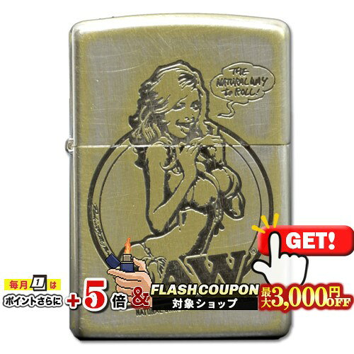 RAWオリジナルZIPPO 無数のキズがわざと付けられ、永年使い込まれたような風合いに。 RAWオリジナルキャラクターはエッチング（彫刻）によって描かれています。ベース：#200 裏面は無地※風合いはひとつずつ異なります。写真は一例です。 ...