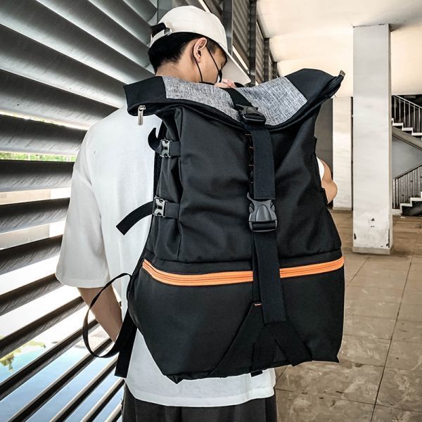 【サイズ】幅：42 cm、高さ：54 cm、底厚；56 cm 【色】黒＆黒・黒＆白・黒＆オレンジ よりお選びください。 素材：ナイロン ご使用方法に関するお問い合わせはこちらの商品に関しましてはノーサポートとなっております。ご了承の上お買い...