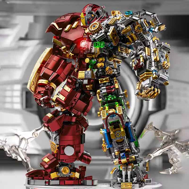 原産国 中国 梱包 オリジナルボックスなし 説明書 紙製マニュアル サイズ 27.5×12.5×29cm 検索キーワード レゴ互換 ハルクバスター メカスーツ ブロックロボット アイアンマンアーマー ビルディングセット 大型メカ模型 LED...