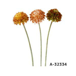 オータムカラーで花の高さは約4.5cm 小さめのポンポンマムの1輪付物です 【商品サイズ】 全長：約22cm　花径：約5cm ステム部分：約20cm素材：ポリエステル　 オータムカラーで花の高さは約4.5cm 小さめのポンポンマムの1輪付物...