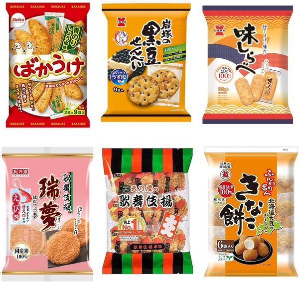 ※他店舗と在庫併用の為、品切れの場合は、ご容赦ください。商品紹介商品紹介 栗山米菓1種と越後製菓1種と岩塚製菓2種と天乃屋2種の人気せんべいの計8袋のアソートセットです。以下商品が入っております。●ばかうけ青のり18枚:サクッと軽やか青のり...