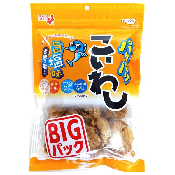 ※他店舗と在庫併用の為、品切れの場合は、ご容赦ください。商品紹介いわしをノンフライ製法でパリパリとした食べやすい食感にしました。まるごと加工している為、カルシウムが豊富に含まれています。糖質が気になる方にもぴったりなロカボマークがついたお魚...