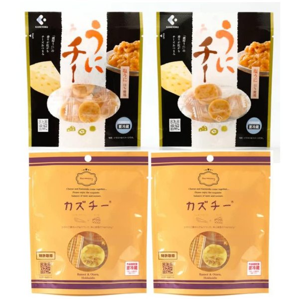 ※他店舗と在庫併用の為、品切れの場合は、ご容赦ください。【特徴】・人気のチーズおつまみ食べ比べ北海道のお土産品で有名なカズチ—3袋と、“うにが入っているチーズおつまみ”うにチー3袋の食べ比べが出来るセット。ワインやビールのお供にピッタリな新...