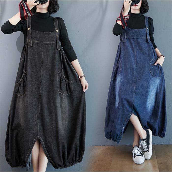 商品詳細：カラー：/画像通りサイズ：ワンサイズF;総丈：128cm バスト：120-130 ヒップ：140【商品説明】程よいデニムサロペットが登場☆シンプルな無地デザインでトップスとのコーデも自由、春夏ファッションに必ず大活躍！体型カバー＆...