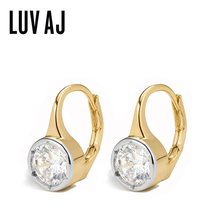 全長：約15mm ビジュー直径：約7mm 14K Gold Plated (14金ゴールドコーティング仕上げ) キュービックジルコニア 　 ロサンゼルス発のアクセサリーブランド≪LUV AJ≫のピアスです。 アメリカでは多数の有名人が愛用し...