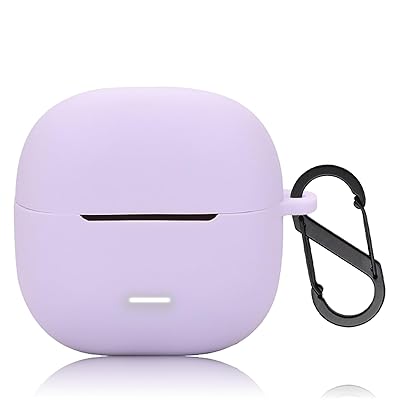 イヤホンケース For Redmi buds 6 Lite 専用 カバー 耐衝撃 シリコン素材 キズ防止 カラビナ付き 紛失防止 装着充電可能 柔らかい 軽量 redmi buds 6 lite 用 保護カバー (パープル)ブランド色パープ...