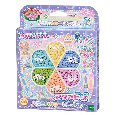 アクアビーズ 別売り ビーズセット 【 パステルカラービーズセット 】 AQ-288 STマーク 6歳以上 おもちゃ 水 水でくっつく メイキングトイ Aquabeads エポック社ブランド色パステルカラービーズモデルAQ-288商品説明【...