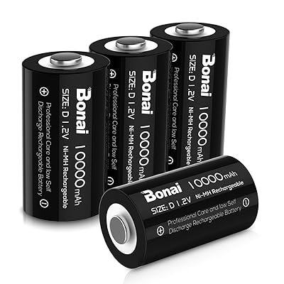 単1形充電池 ニッケル水素電池 高容量10000mAh 単一充電式電池 4本入り 液漏れ防止 約1200回使用可能ブランド色4個モデル商品説明【商品概要】🔋【仕様】1.2V 単一充電電池 10000mAh 高容量 充電式電池...