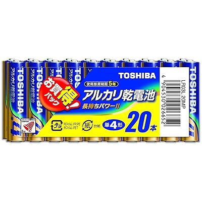 アルカリ乾電池 単4形1パック20本入り LR03L 20MPブランド色モデルLR03L 20MP商品説明【商品概要】電池 アルカリ乾電池 単4形 ×20本 お買い得パック長持ちパワー! アルカリ乾電池使用5年使用(JISに準拠)原産国:中...