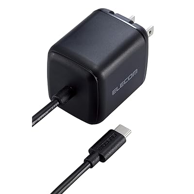 充電器 Type-C 65W USB PD対応 USB-C ケーブル一体型 2m 折りたたみ式プラグ PSE 【 iPhone 16 15 Macbook/ノートパソコン など各種対応】 ブラック EC-AC8665BKブランド色ブラックモ...