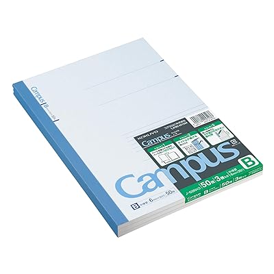 ノート キャンパスノート B5 B罫 50枚 3冊パック ノ-5BX3ブランド色モデルノ-5BNX3商品説明【商品概要】【寸法】179×252×6mm【サイズ】6号(セミB5)【枚数】50枚【罫内容】中横罫【行数】35行【商品説明】【商品詳...