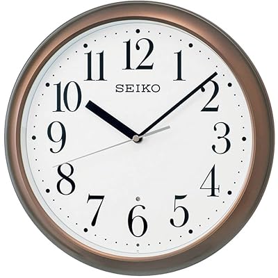 セイコークロック 掛け時計 電波 アナログ 茶メタリック 直径340×45mm KX262B商品説明【商品説明】color : 茶メタリック size : 直径34cm style : スイープ秒針付属品:電池(単3マンガン×1個)電波修正...